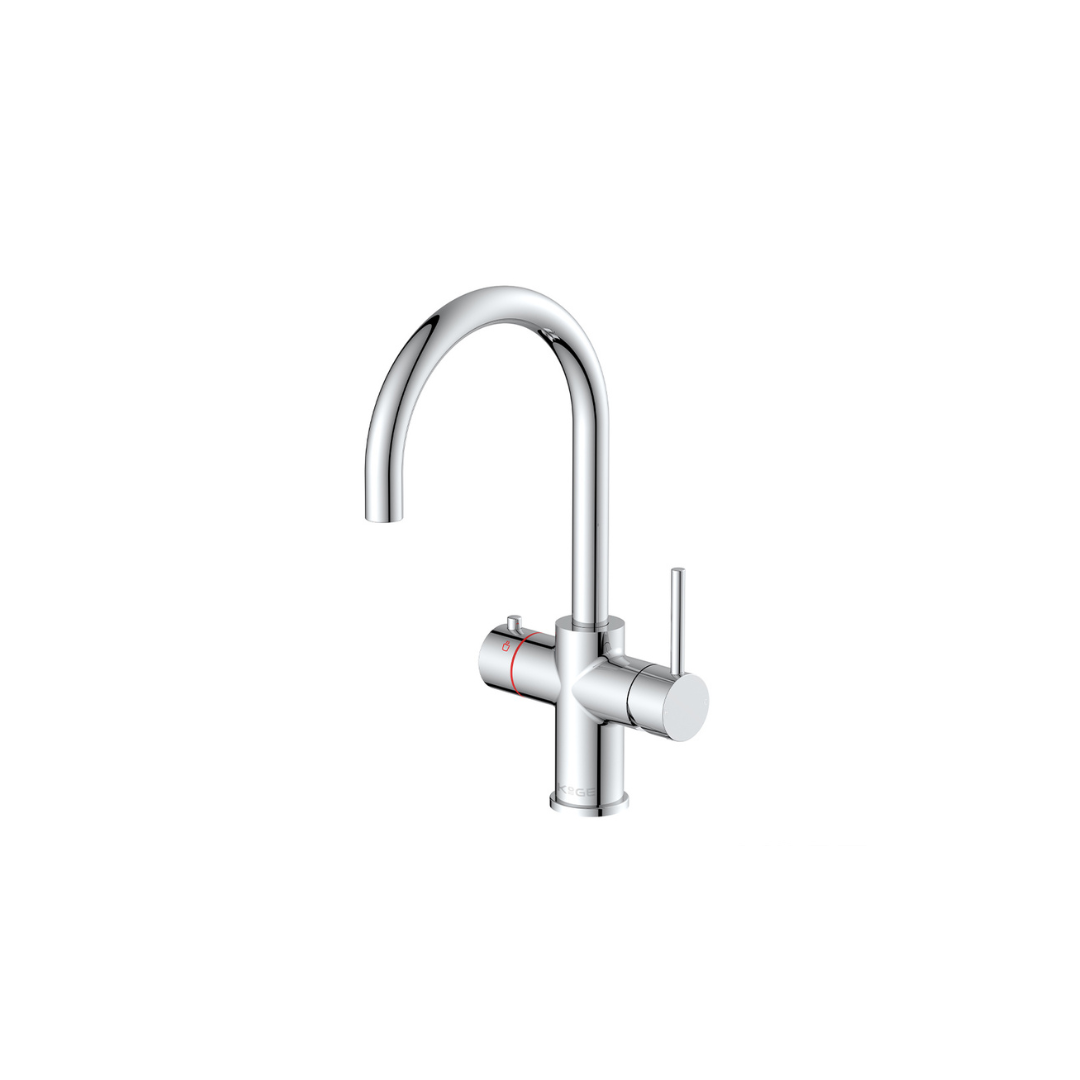 KoGE 3-in-1 Swan Spout Boiling Water Tap-Chrome with Tank and Filter ...