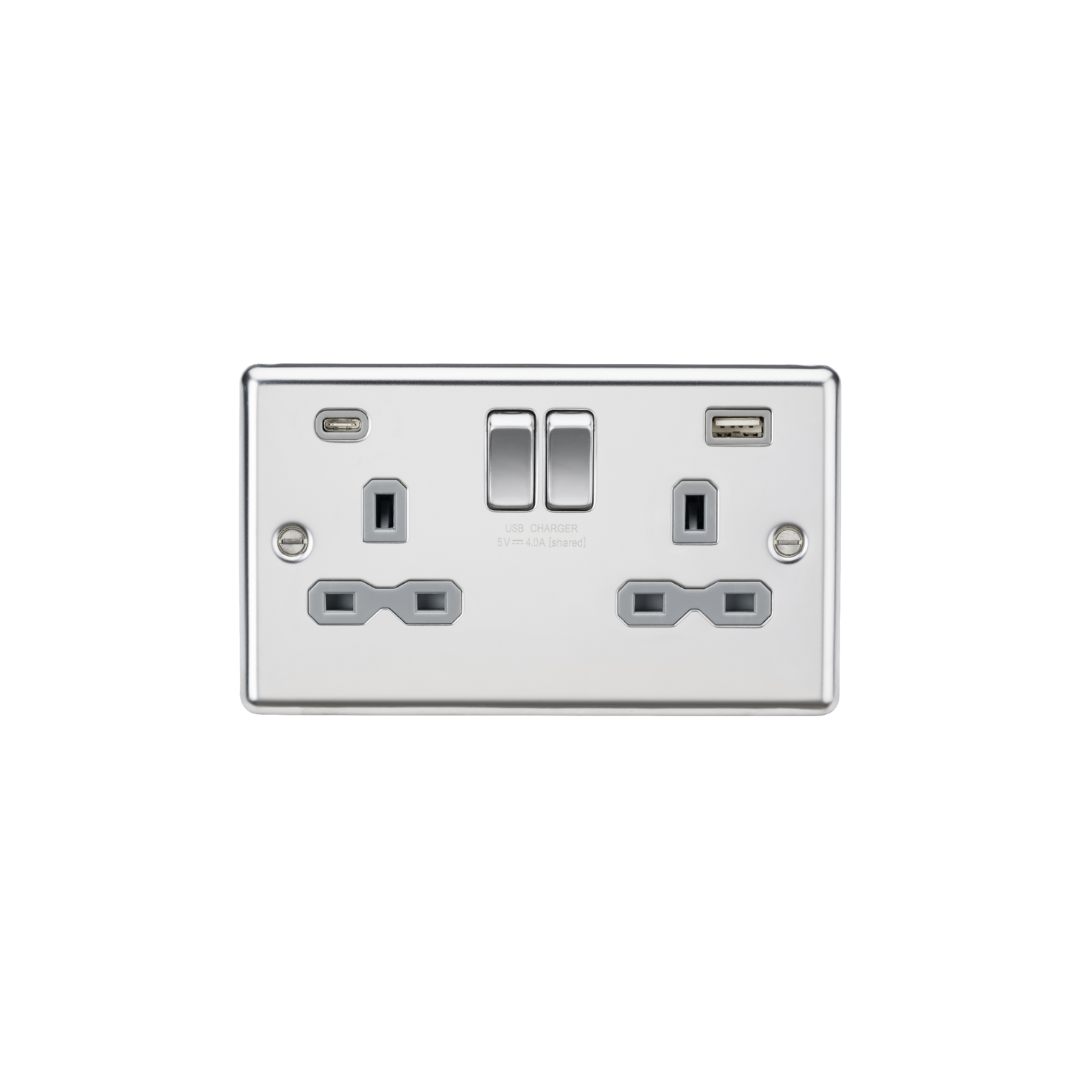 13A 2G SP Switched Socket with dual USB C+A 5V DC 4.0A [shared] - Poli ...